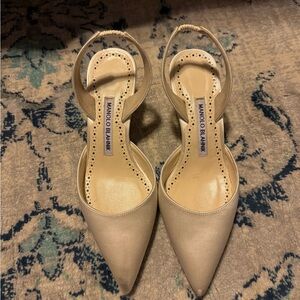 Manolo Blahnik | Shoes | Manolo Blahnik Carolyne Bride Slingback Heels ...